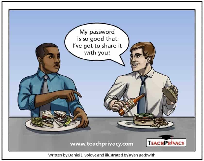 Passwords Cartoon - Security Awareness Training - TeachPrivacy