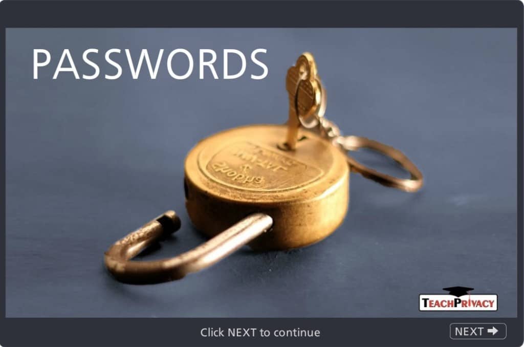 Passwords Cartoon - Security Awareness Training - TeachPrivacy