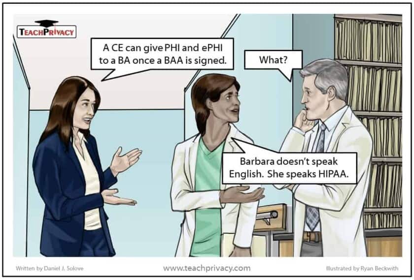 HIPAA Cartoon on HIPAA's Jargon - TeachPrivacy
