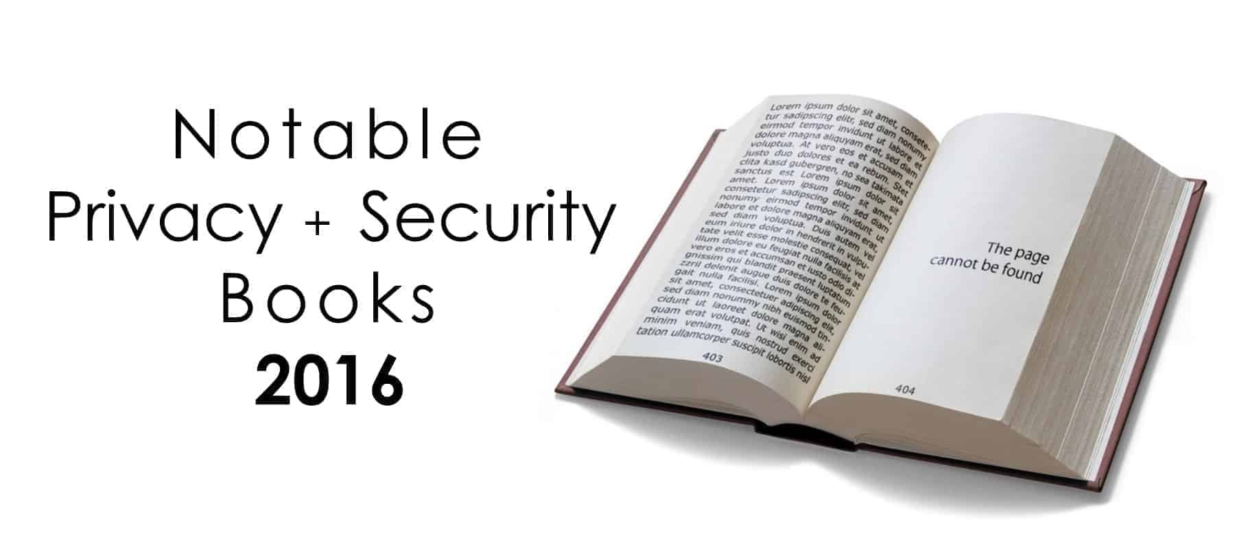 Notable Privacy and Security Books 2016 - TeachPrivacy