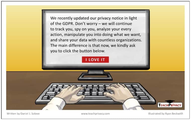 GDPR Change in Privacy Notices Cartoon