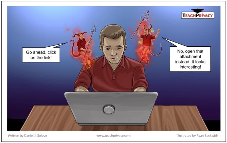 Devils of Data Security Cartoon