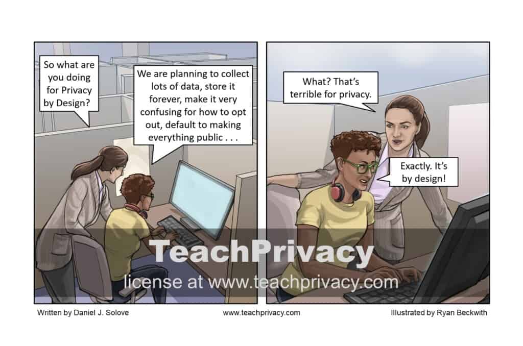 Cartoon: Lack of Privacy by Design - TeachPrivacy Store