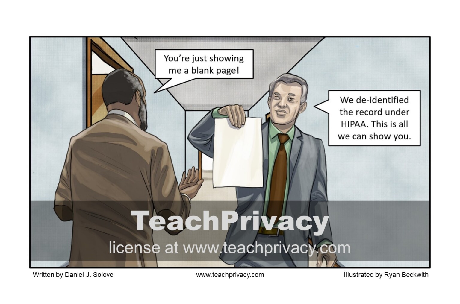 Cartoon: HIPAA De-Identification - TeachPrivacy Store
