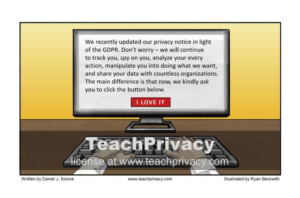 Cartoon: GDPR Accept Privacy Terms - TeachPrivacy Store