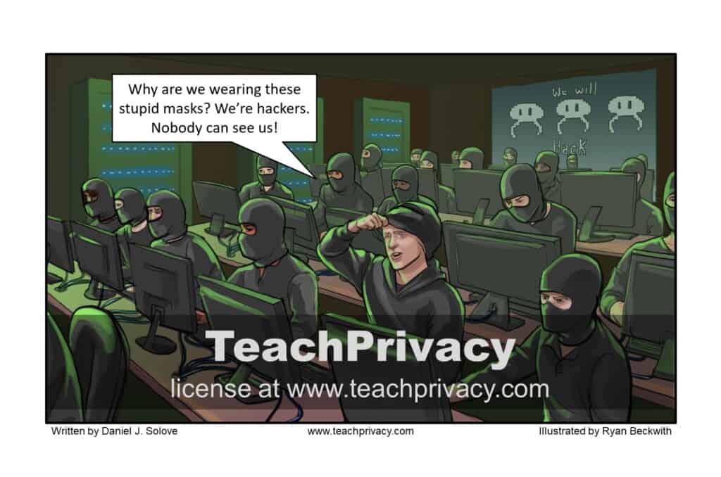 Cartoon: Hacker Masks - TeachPrivacy Store