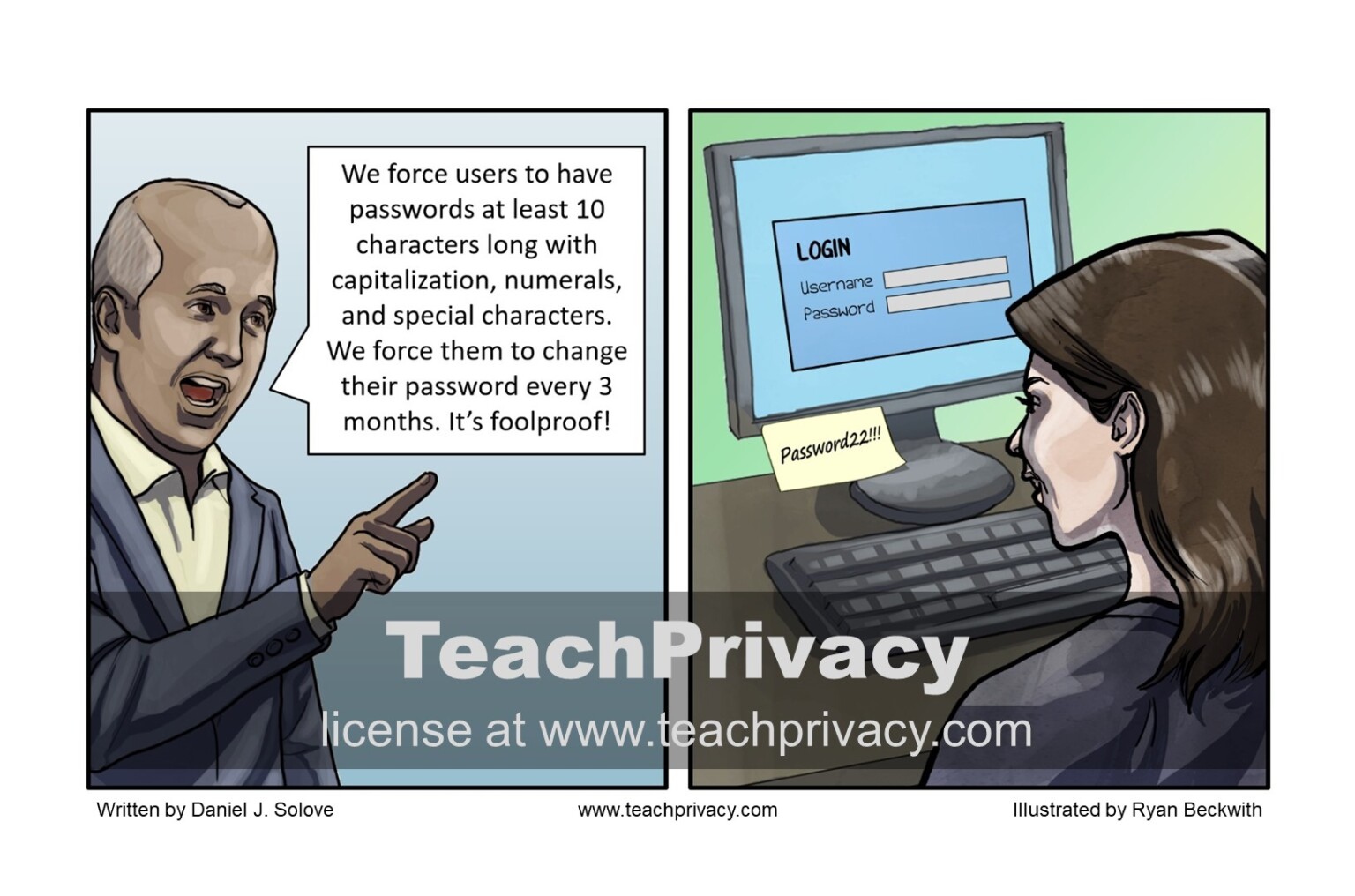 Cartoon: Data Security Technical Measures - TeachPrivacy Store