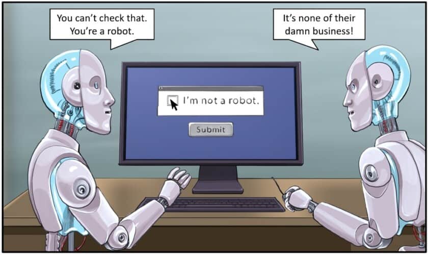 Robots, CAPTCHA, and Privacy Cartoon