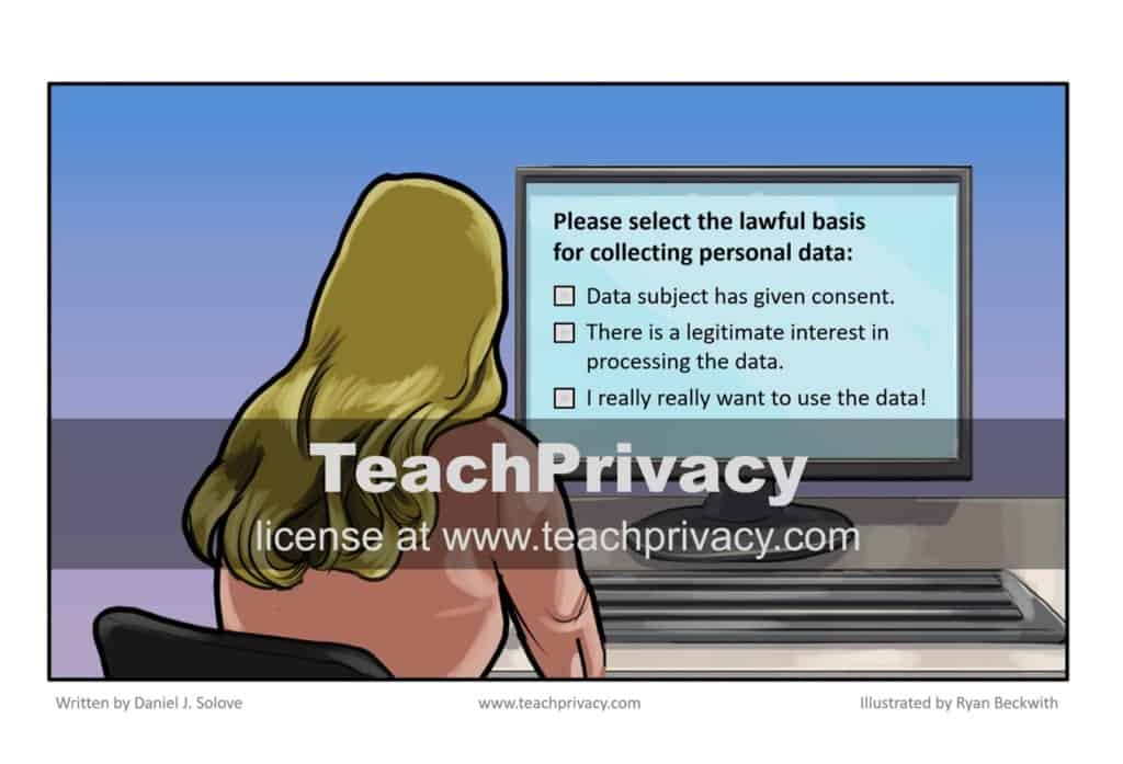 Cartoon: GDPR Lawful Basis - TeachPrivacy Store