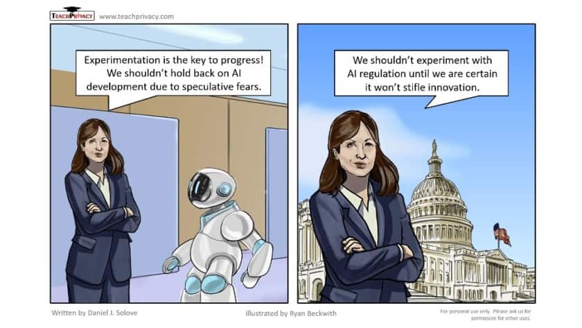 AI Experimentation and Regulation Cartoon