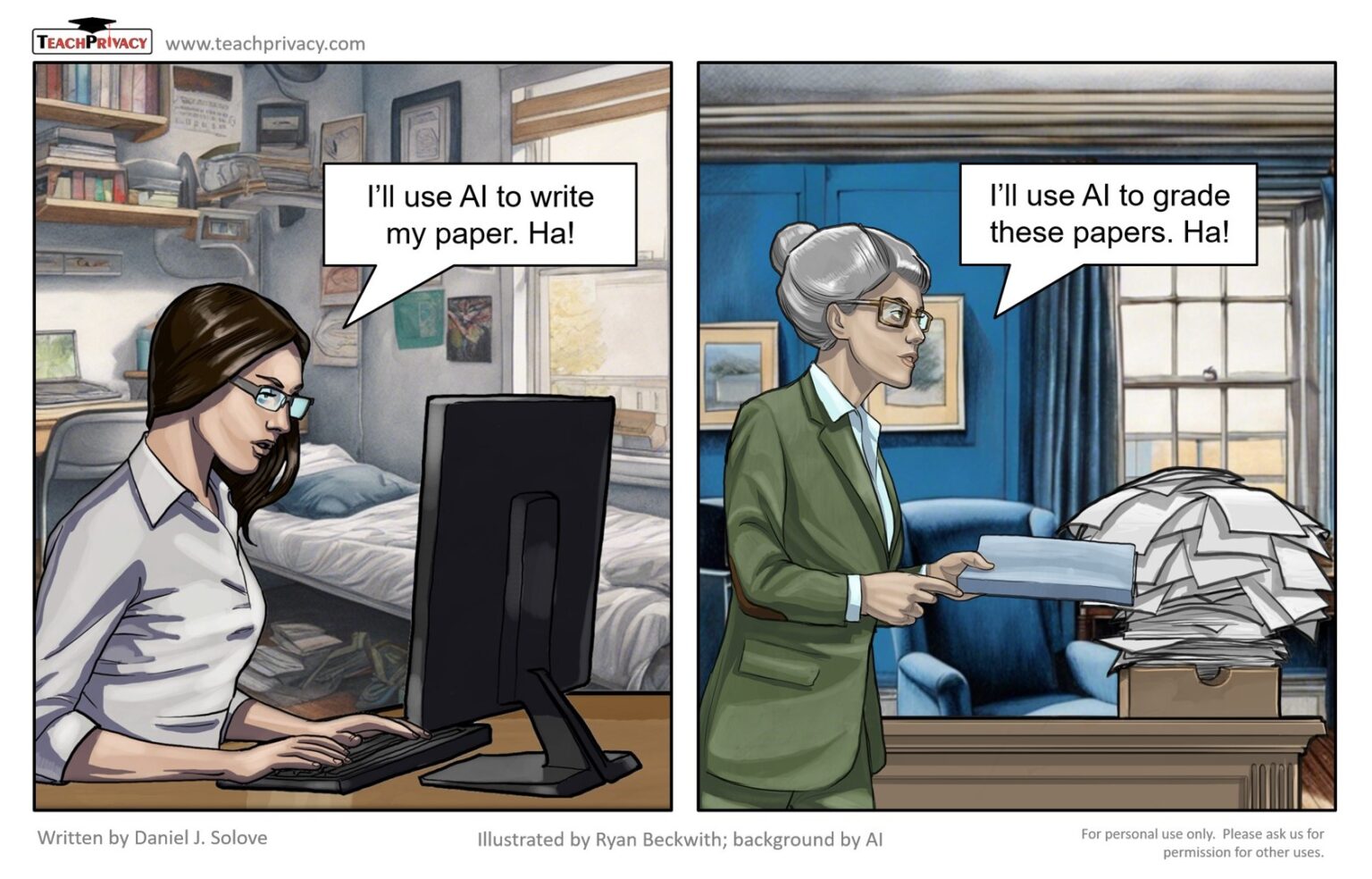 Cartoon - AI in Education - TeachPrivacy