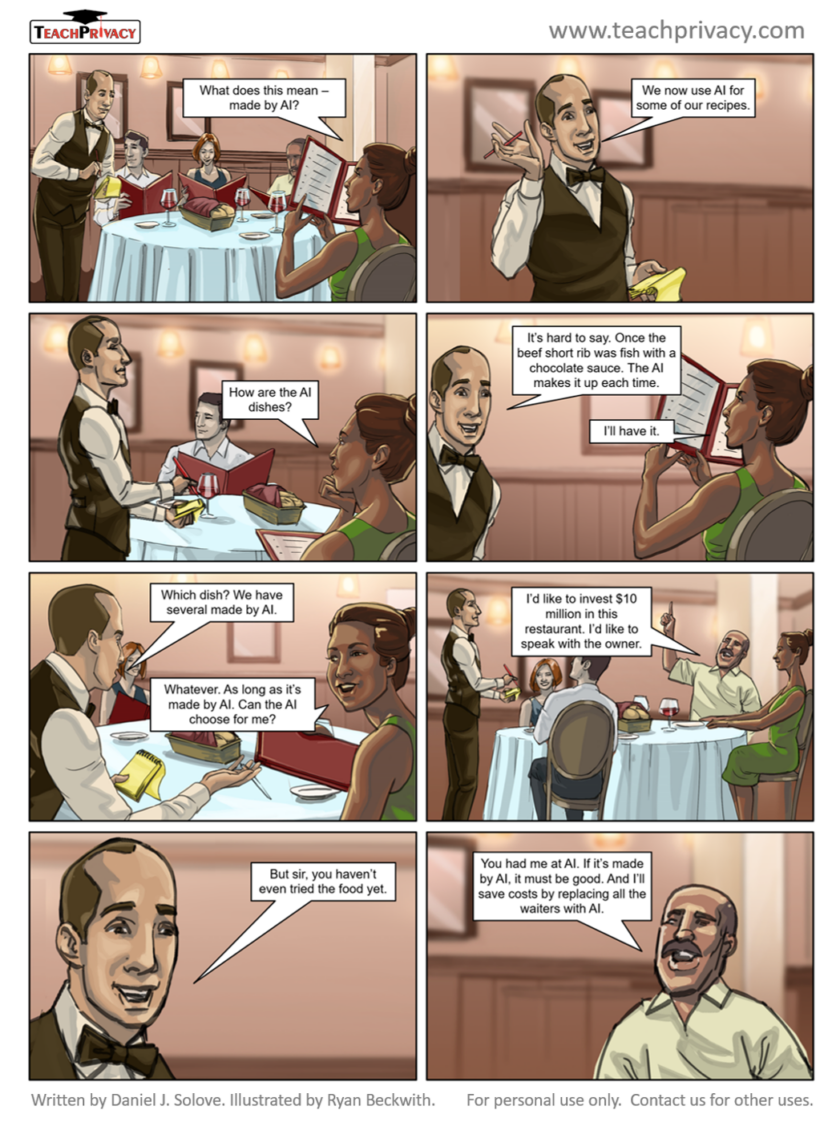 Cartoon: AI Restaurant - TeachPrivacy